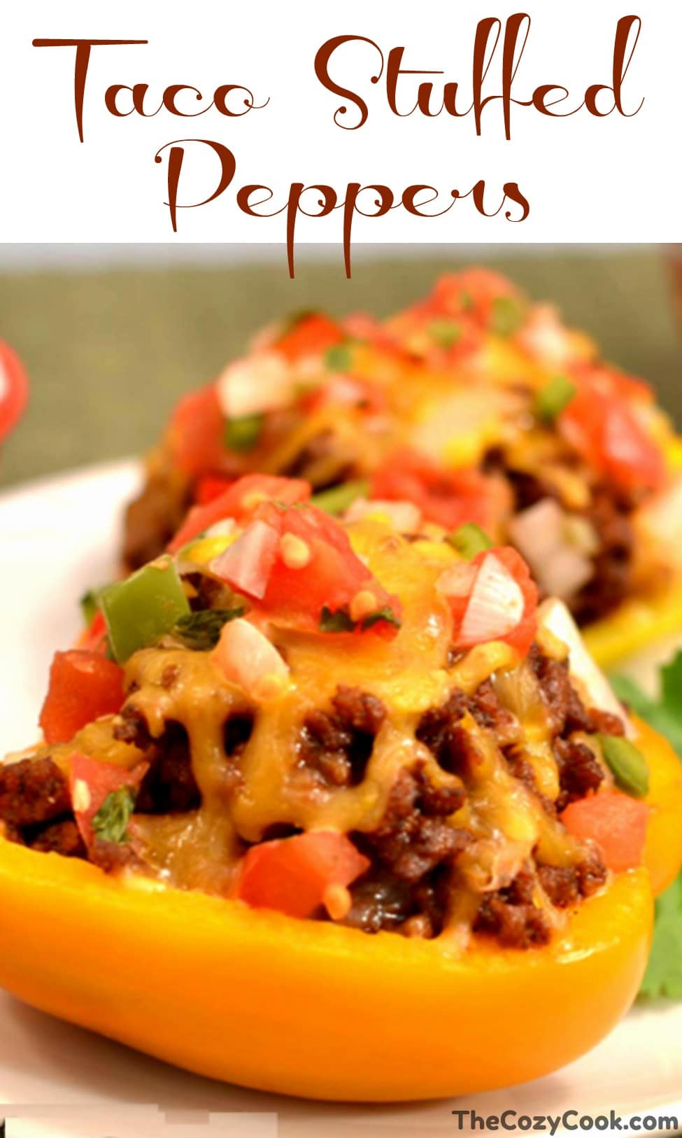 Taco Stuffed Peppers - The Cozy Cook
