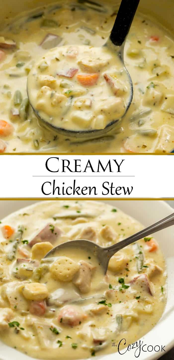 Creamy Chicken Stew (Stove Top, Crock Pot, or Instant Pot!) - The Cozy Cook