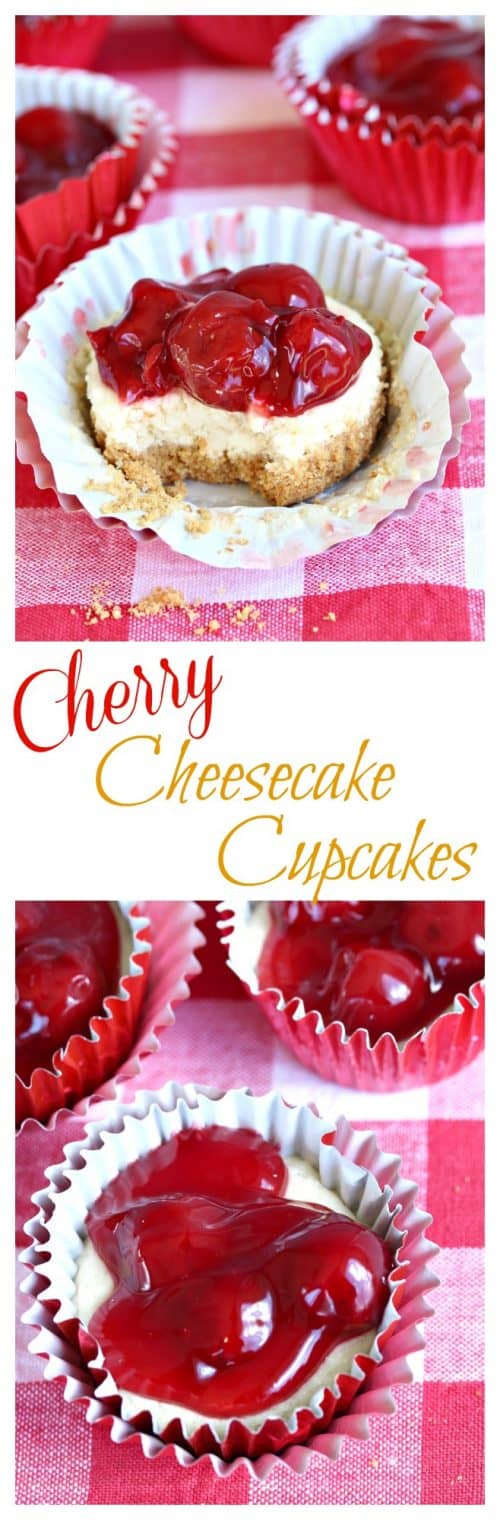 Cherry Cheesecake Cupcakes - The Cozy Cook