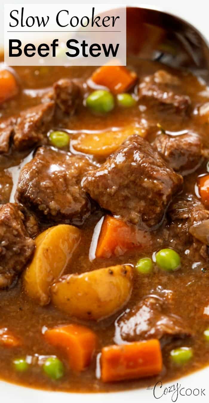 Slow Cooker Beef Stew - The Cozy Cook