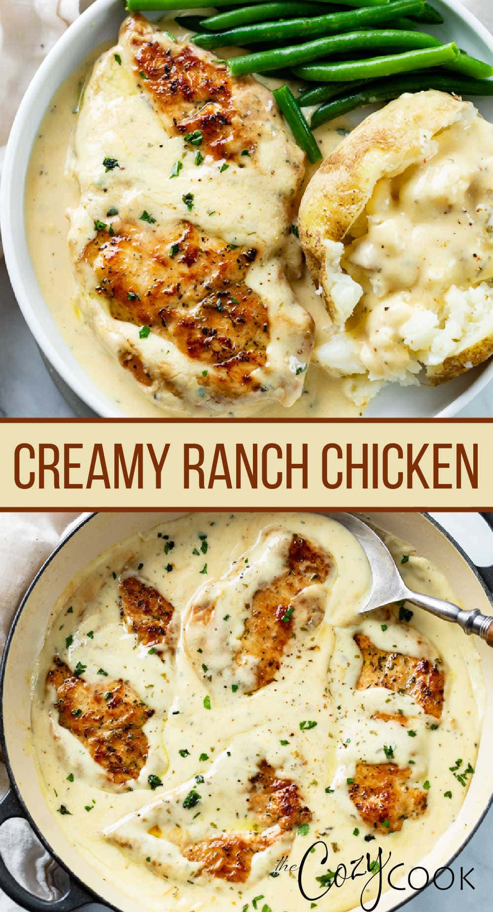 Creamy Ranch Chicken - The Cozy Cook