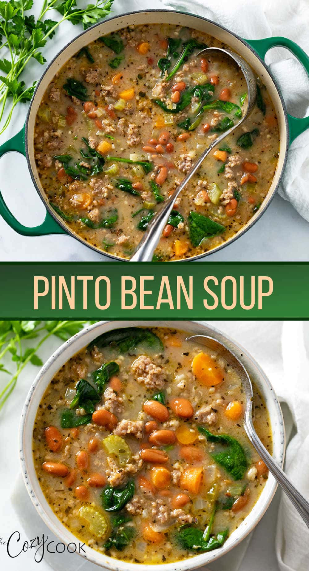 Pinto Bean Soup - The Cozy Cook