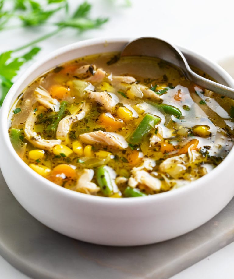 Chicken Vegetable Soup - The Cozy Cook