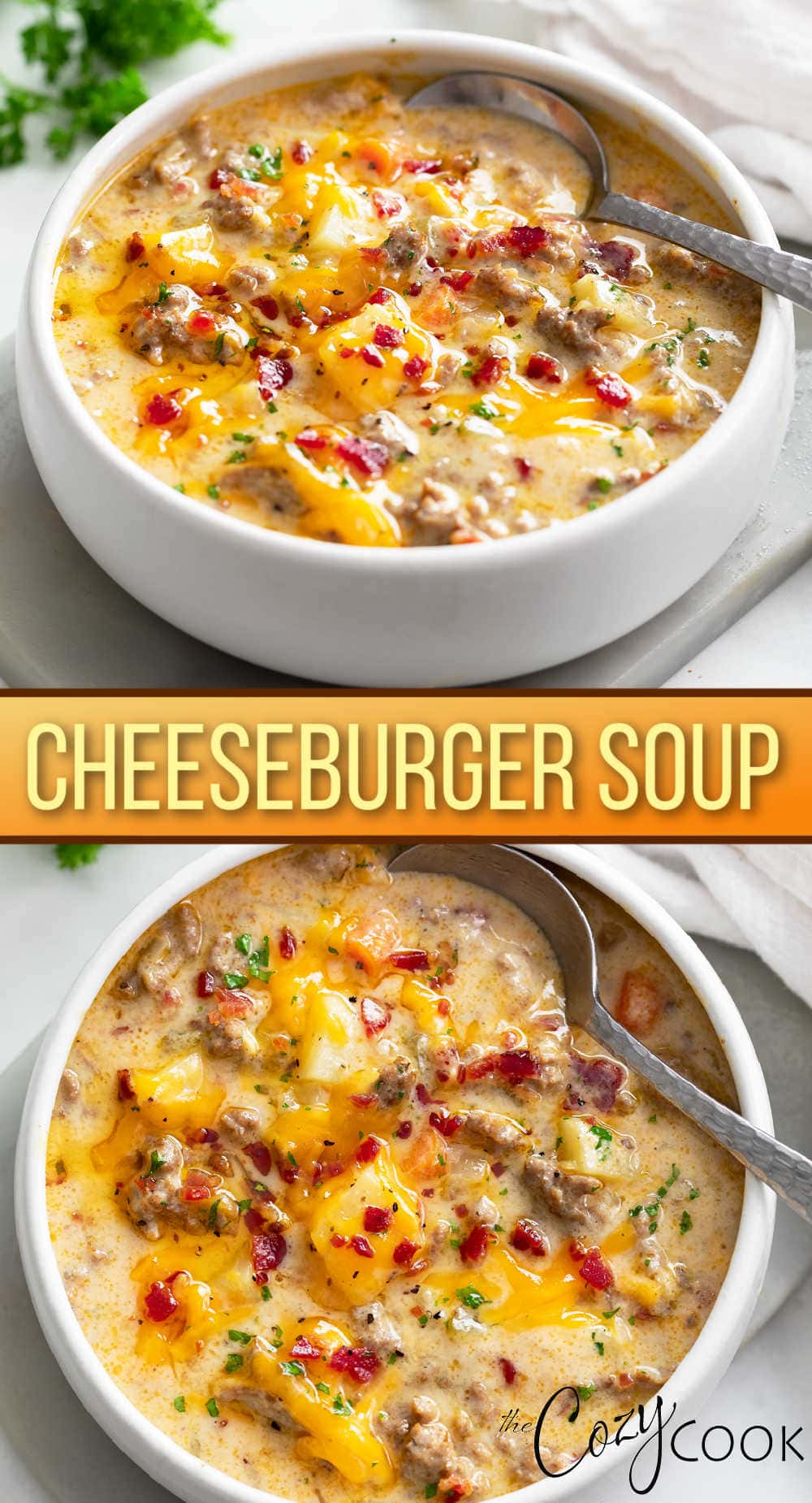 Cheeseburger Soup - The Cozy Cook