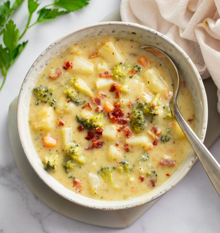 Broccoli Potato Soup - The Cozy Cook