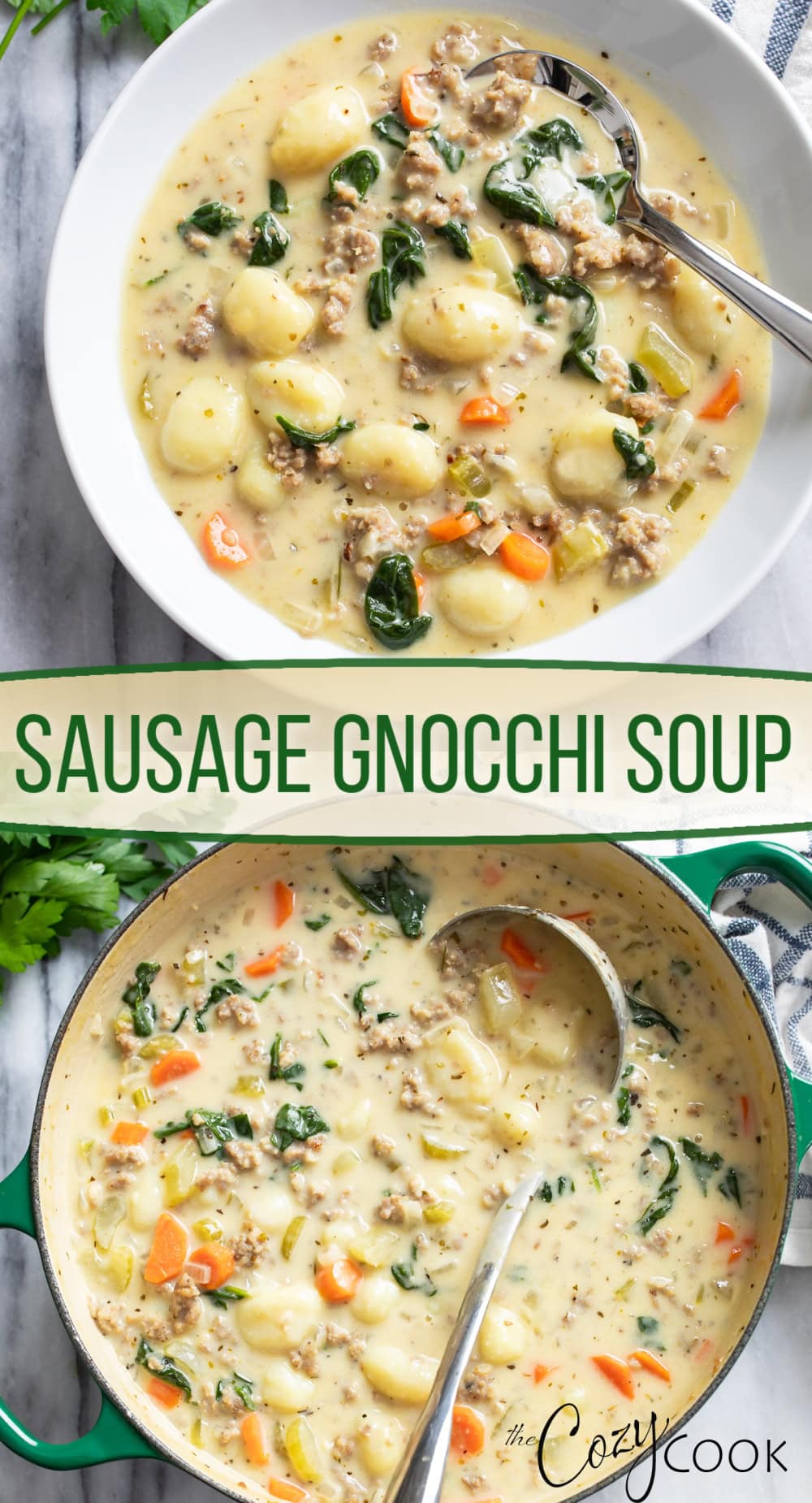 Sausage Gnocchi Soup - The Cozy Cook