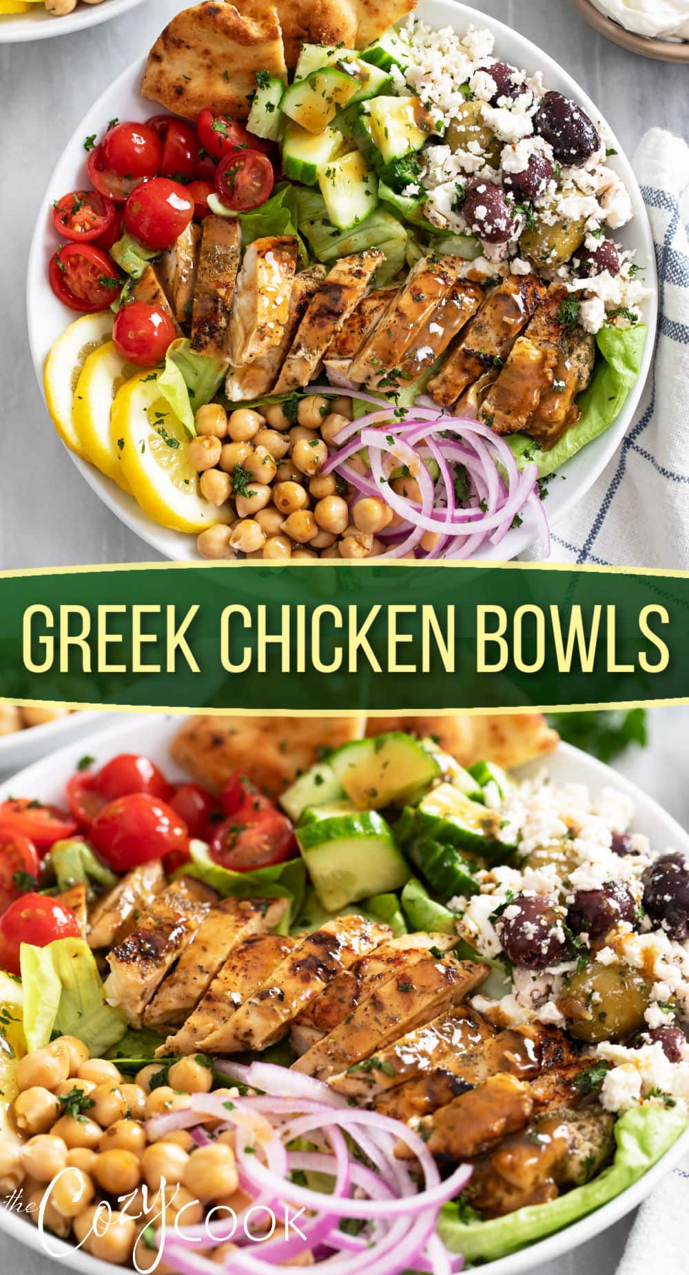 Greek Chicken Bowls - The Cozy Cook