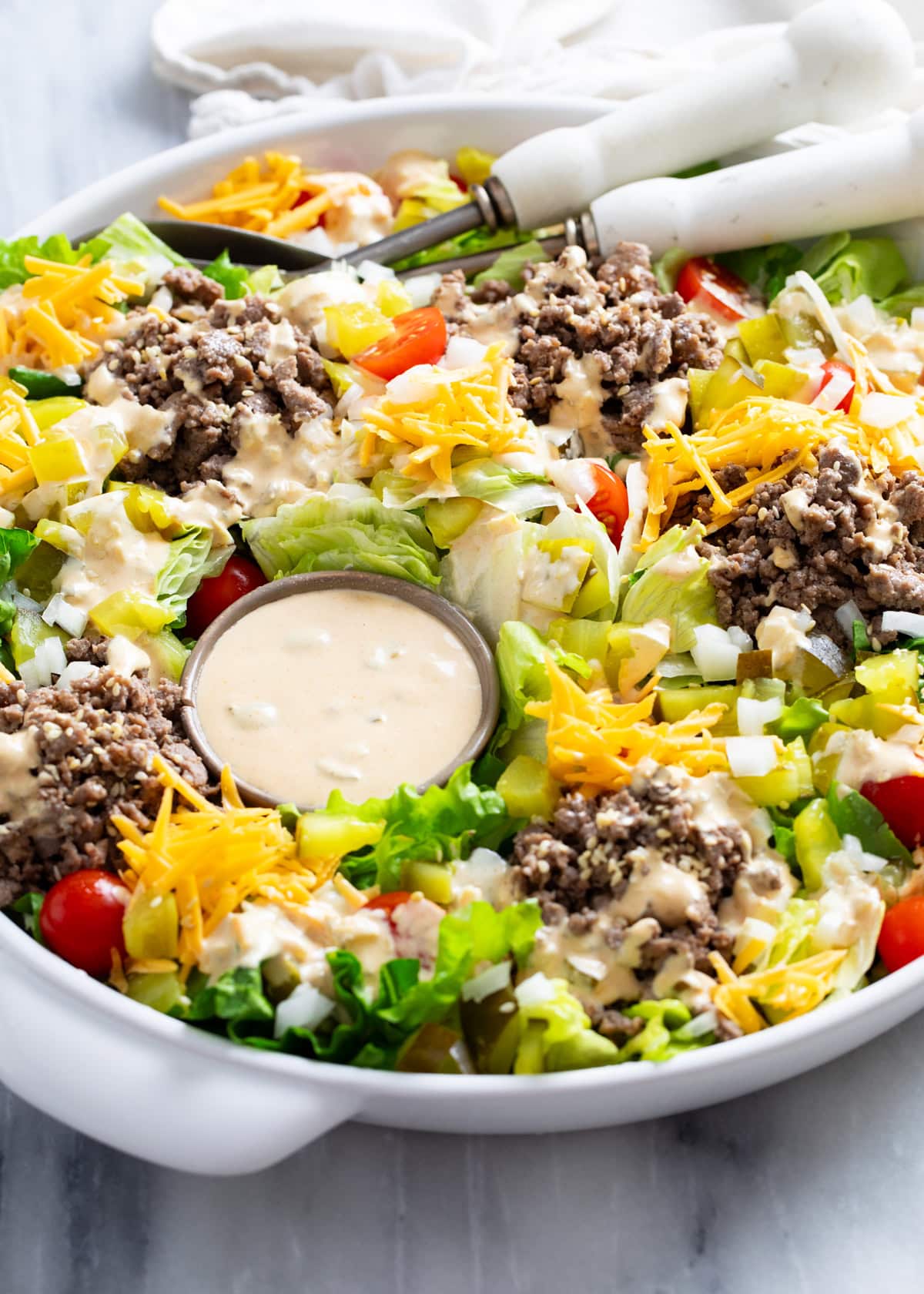Big Mac Salad - The Cozy Cook